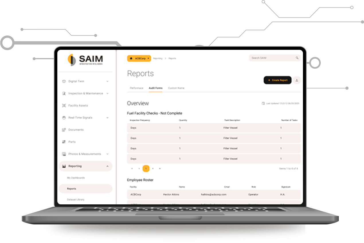 Custom Reporting & Dashboards for Industrial Intelligence | SAIM